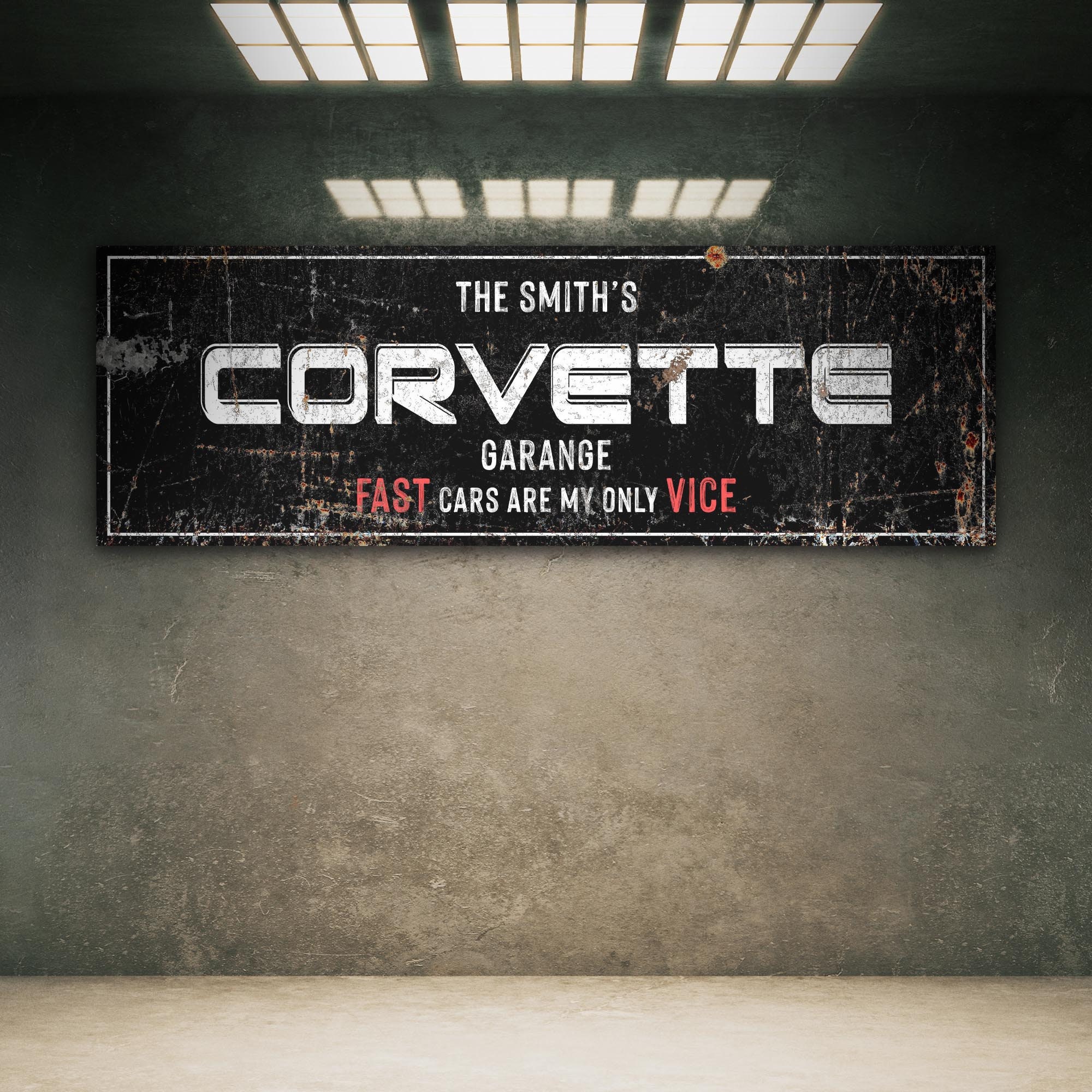 Corvette Sign | Corvette Lovers Canvas Wall Decor | Personalized ...