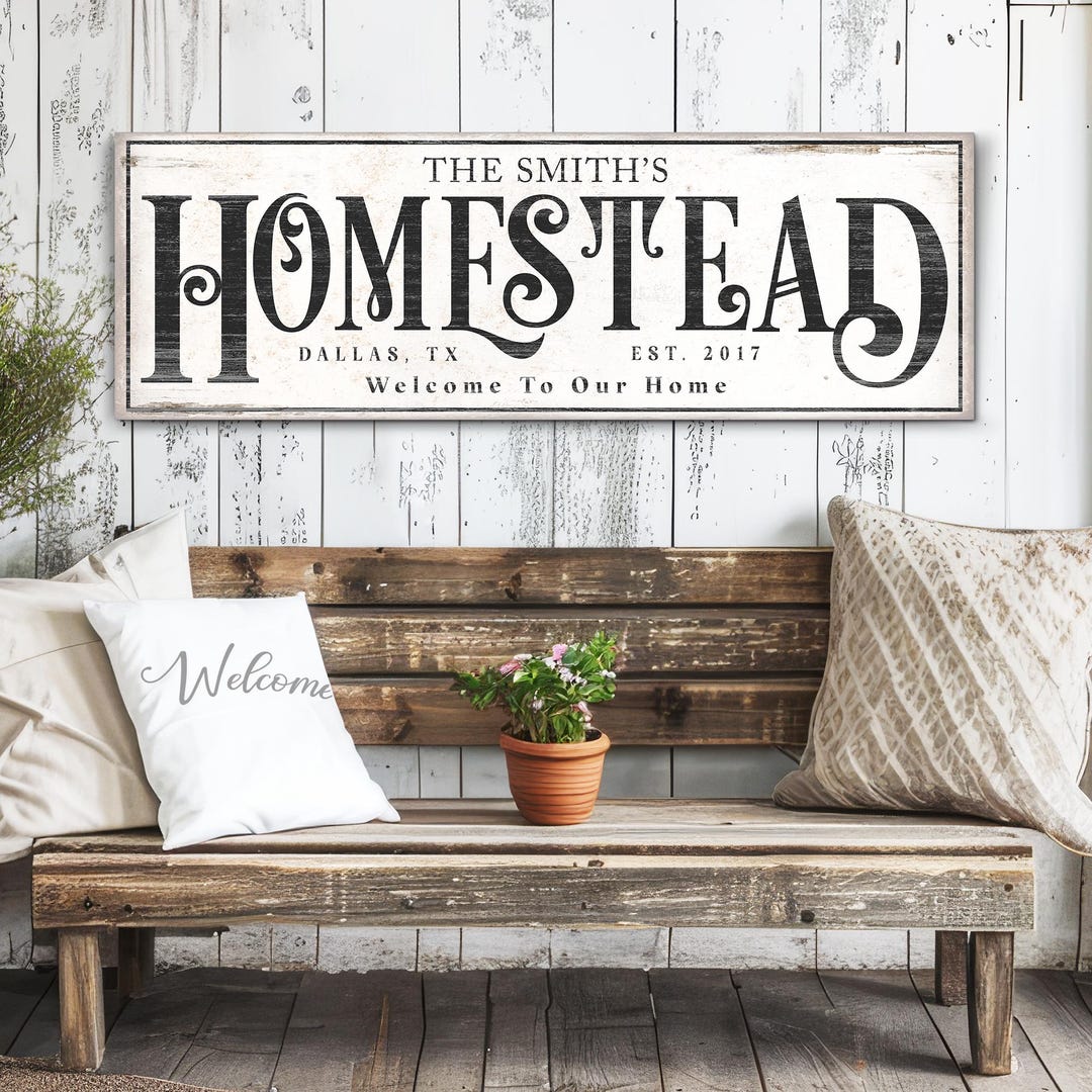 Personalized Homestead Sign | Family Homestead Sign | Custom Farm Sign ...