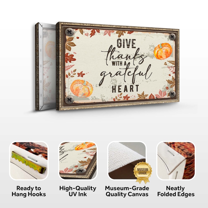 Give Thanks With A Grateful Heart, Thanksgiving Table Decor, Kitchen ...