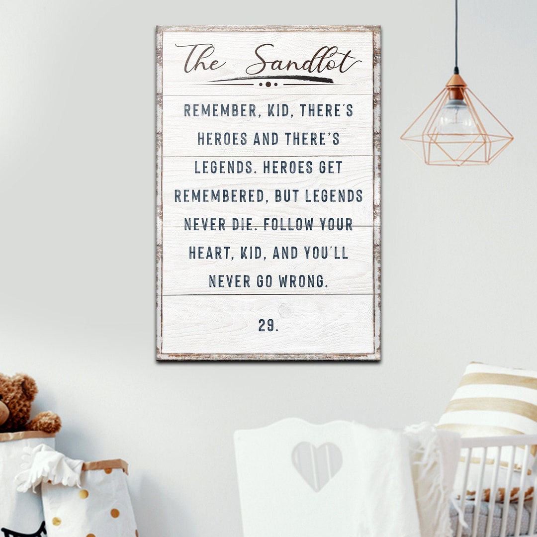 Sandlot Quote Sign Kids Bedroom Wall Décor Printable Wall - Etsy