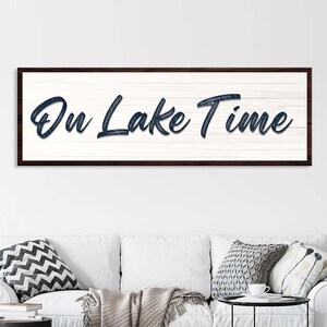 Personalized Lake Art | on Lake Time Sign Custom Lake Art | Lake Print ...