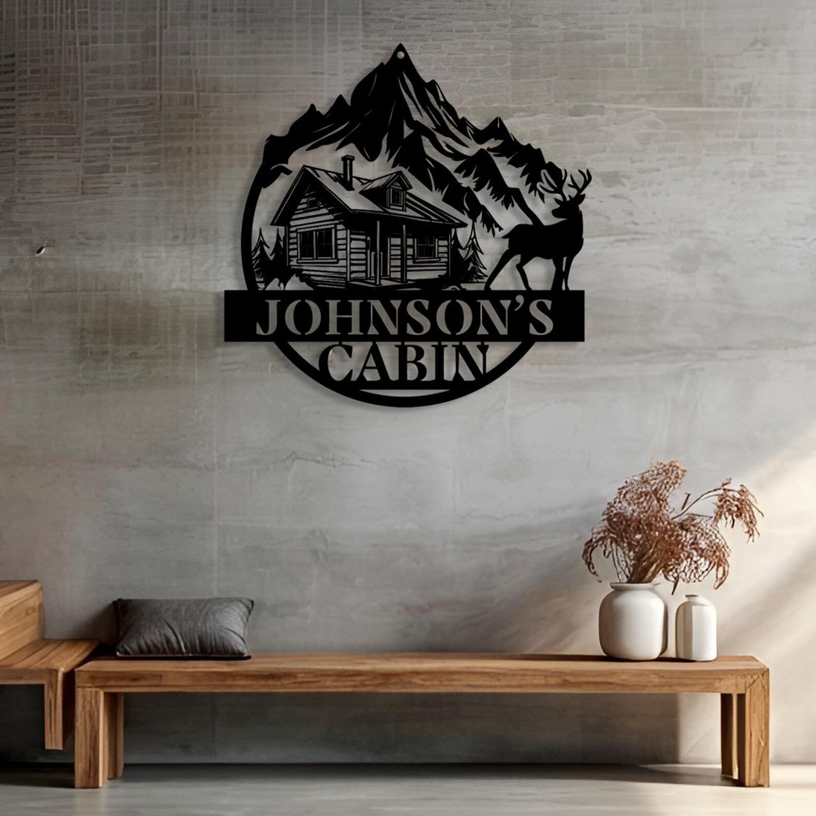 Personalized Cabin Metal Sign | Cabin Sign | Mountain Sign | Cabin Lake ...