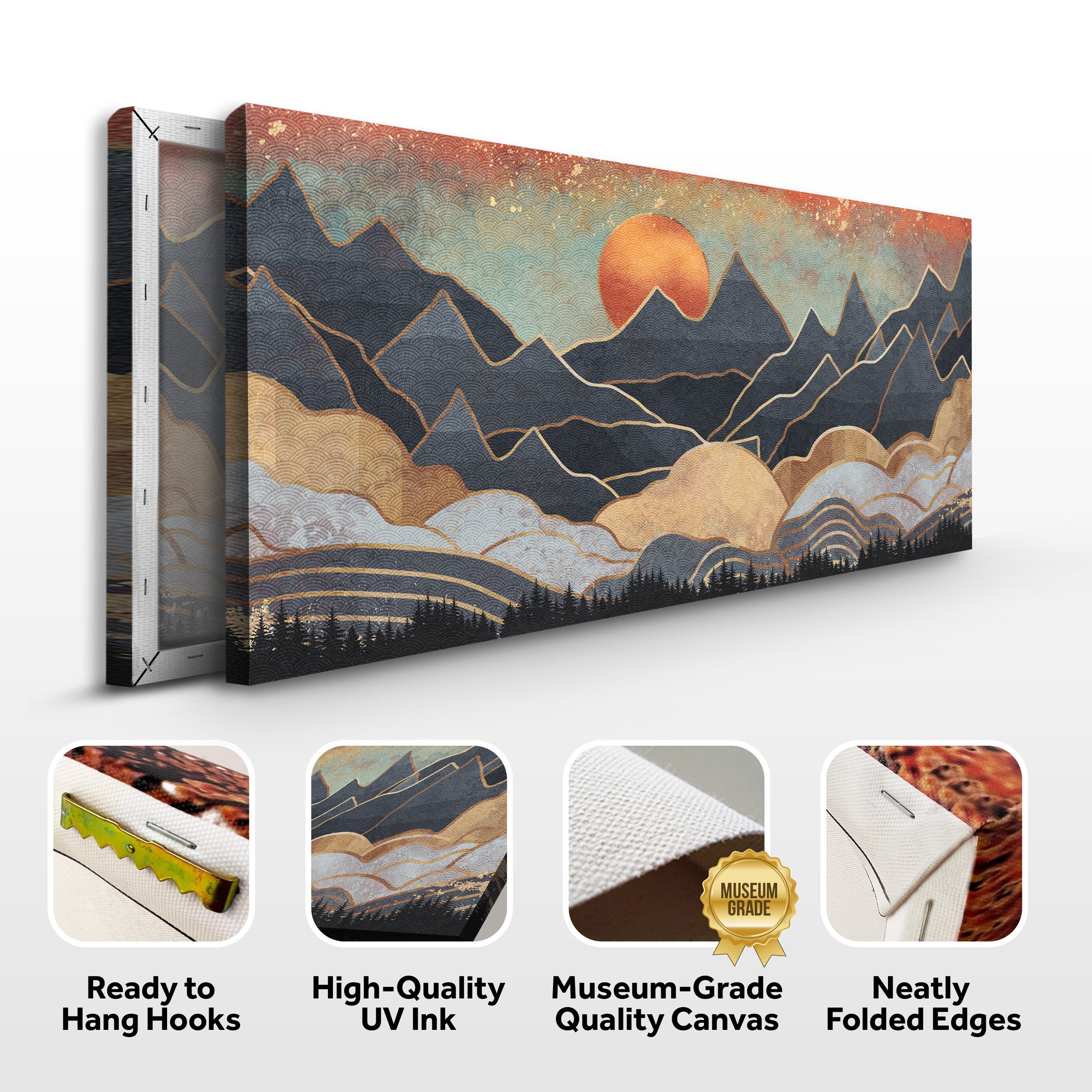 Mountain Wall Art | Mounting Art Housewarming Gift | Mountain Canvas ...