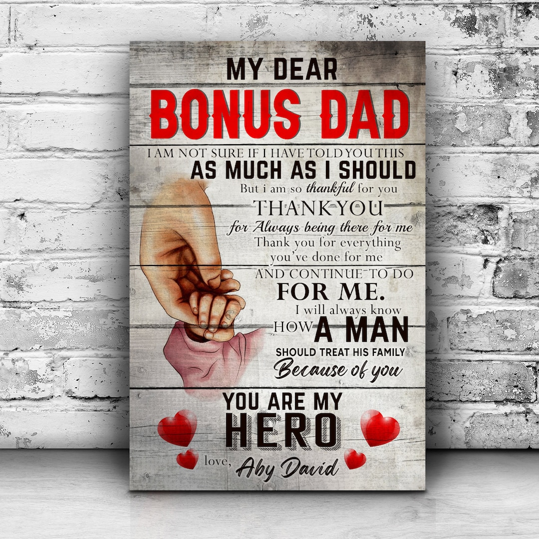 Personalize Gift for Dad, Bonus Dad Father's Day Gift, Stepped up Dad ...