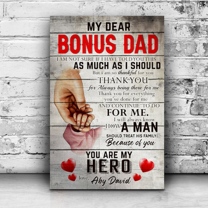Personalize Gift for Dad Bonus Dad Father's Day Gift - Etsy