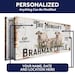 Brahman Cattle Wall Sign | Personalized Brahman Cow Sign Canvas ...