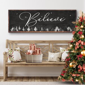 Believe Christmas Sign | Believe Sign Holiday Decor | Personalized ...