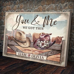 You and Me We Got This Wall Sign | Couple Name Sign Canvas Art ...