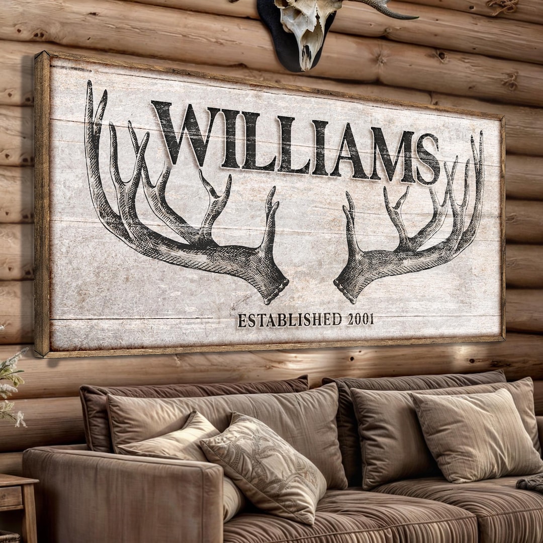 Personalized Hunting Canvas Sign | Personalized Name Sign | Hunting ...