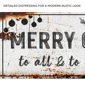 Merry Christmas Sign Rustic Christmas Wall Art Merry - Etsy