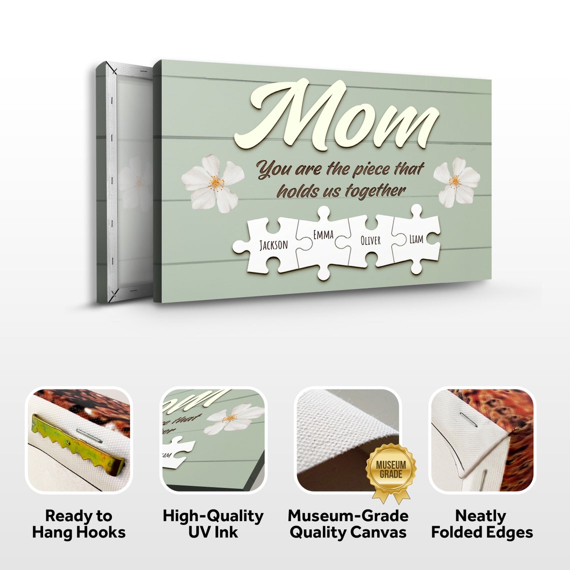 Mothers Day Gift Sign | Mom You Are the Piece That Holds Us Together ...
