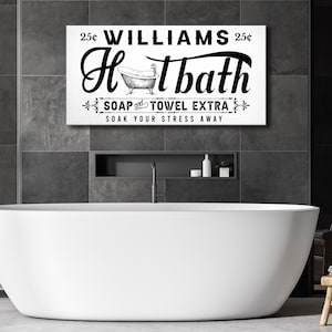 Custom Bathroom Sign | Personalized Sign Bath Tub Wall Decoration ...