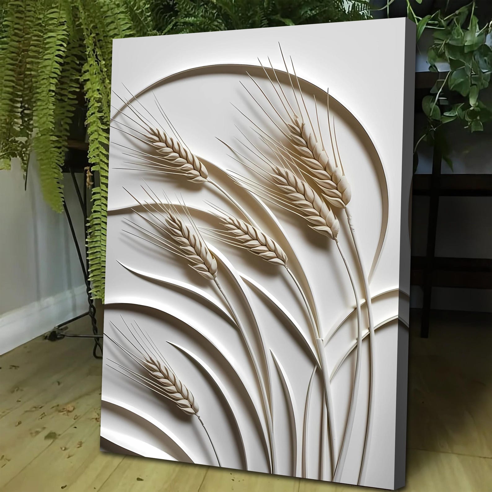 Minimalist Wheat Wall Art Decor | Modern Minimalist Canvas Art ...