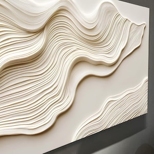 Ivory Abstract Wall Art | Ivory Luxury Wall Decor | Contemporary Home ...