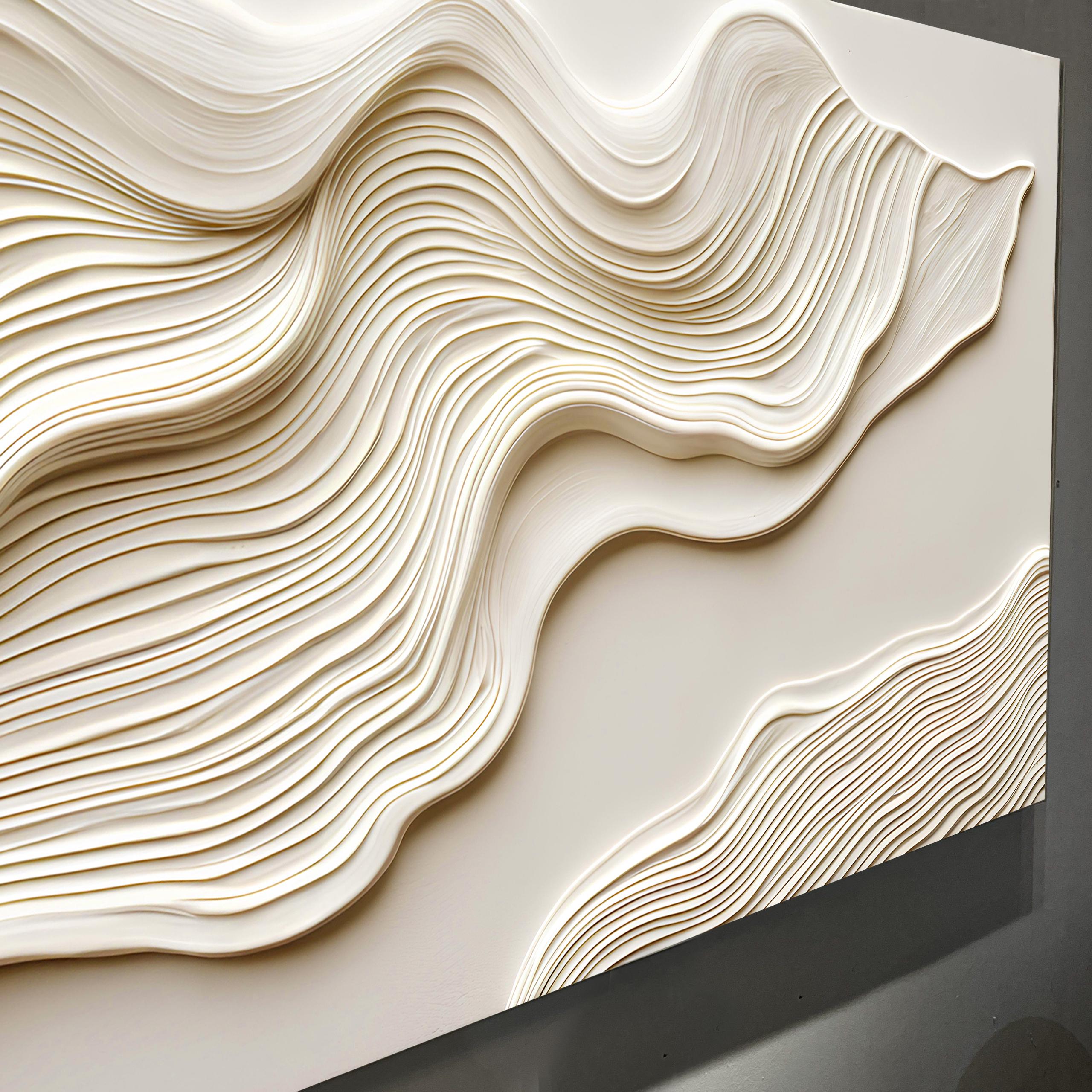 Ivory Abstract Wall Art | Ivory Luxury Wall Decor | Contemporary Home ...