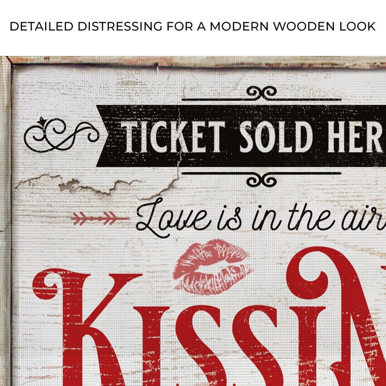 Valentines Day Decor | Kissing Booth Sign | Modern Farmhouse Wall Decor ...