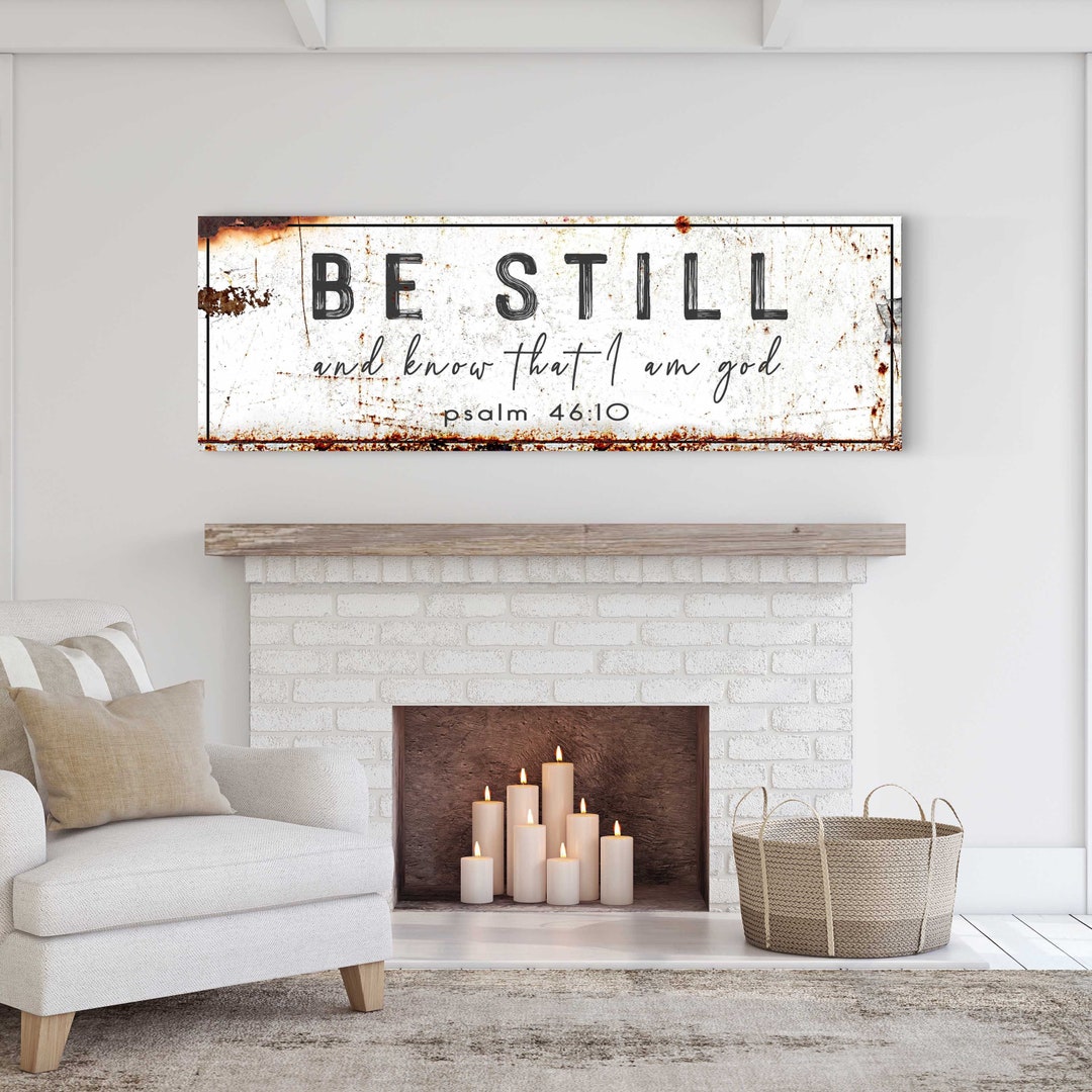 Be Still and Know That I Am God Faith Sign | Bible Verse Wall Art ...