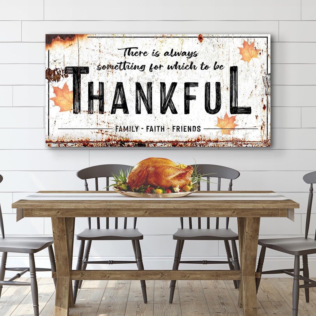 Thanksgiving Sign | Always Be Thankful Sign | Rustic Farmhouse Wall ...