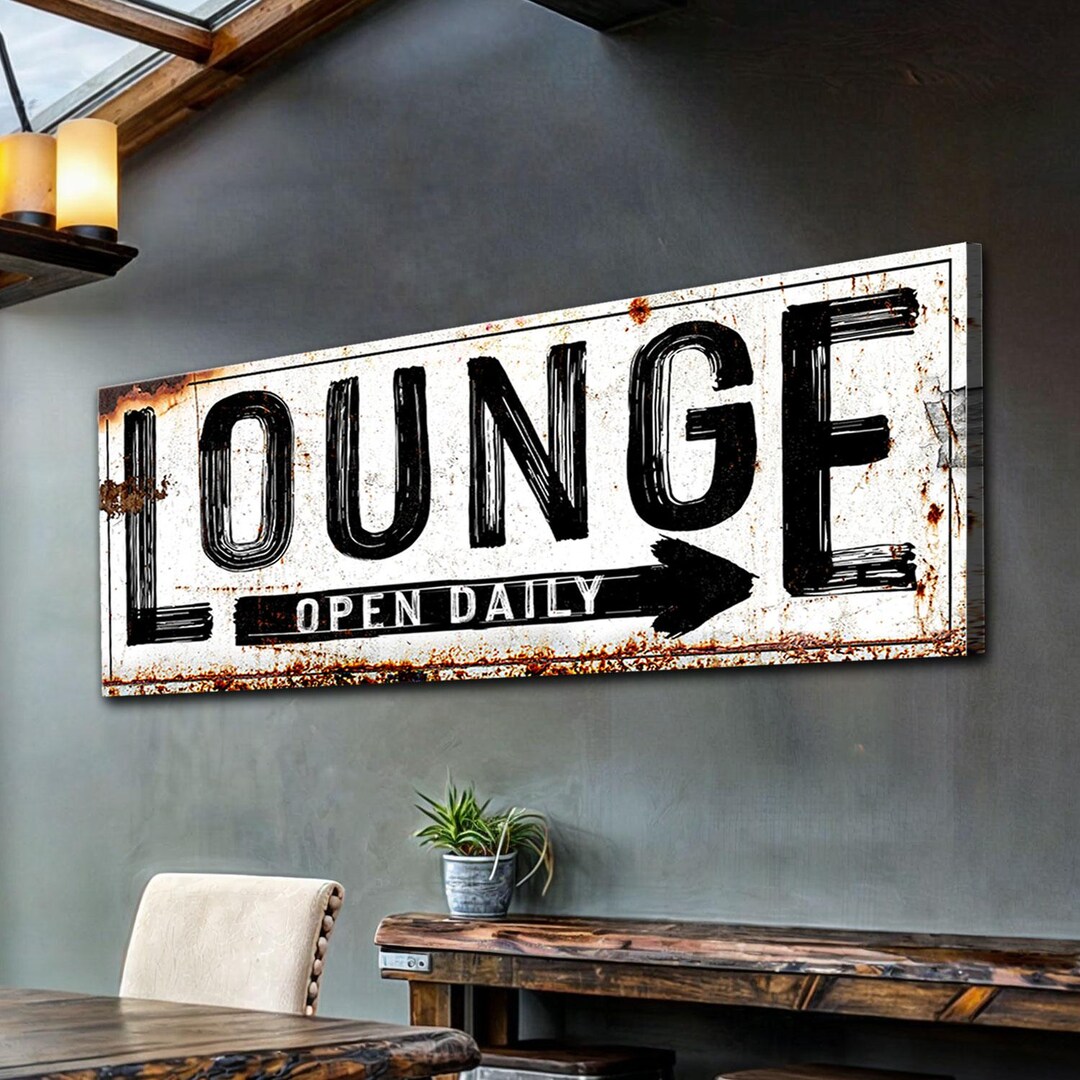 Rustic Lounge Sign | Family Lounge Sign Decor | Lower Level Lounge ...