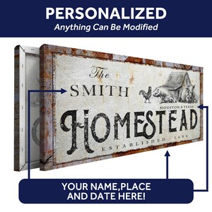 Homestead Farmhouse Sign Home Decor Family Farm Sign Industrial Print ...