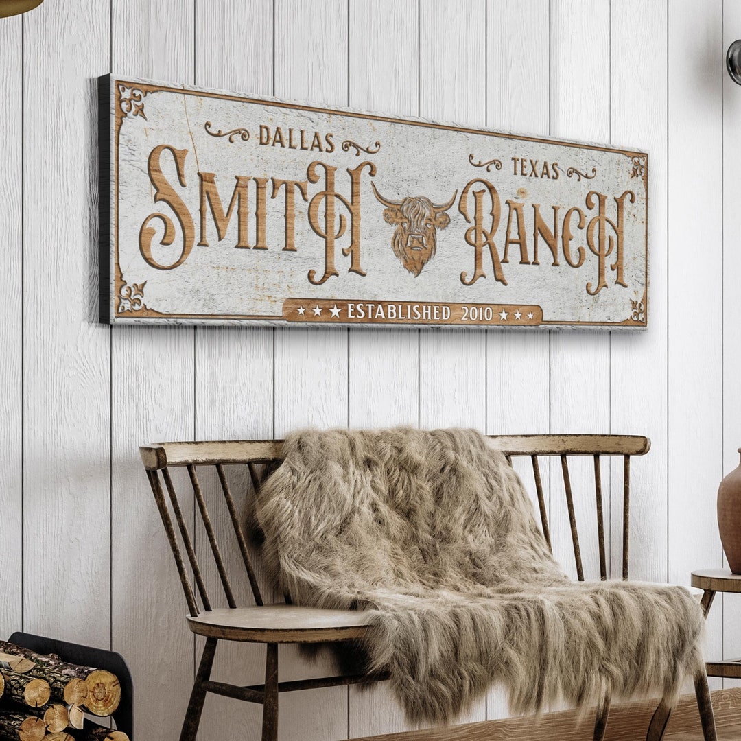 Cattle Sign Ranch Wall Decor | Cattle Ranch Sign | Rustic Decor Farm ...