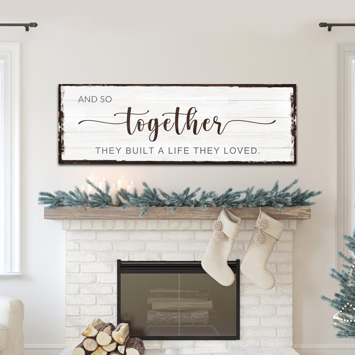 Master Bedroom Sign Together They Built A Life Sign And So | Etsy