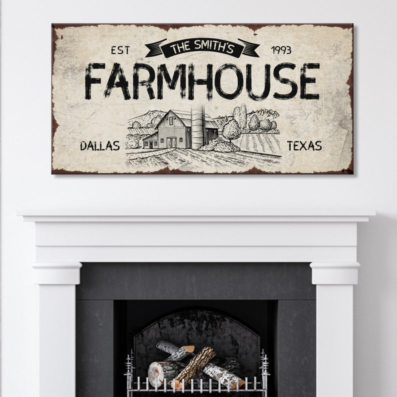 Personalized Farm Sign Modern Farmhouse Wall Decor Custom - Etsy