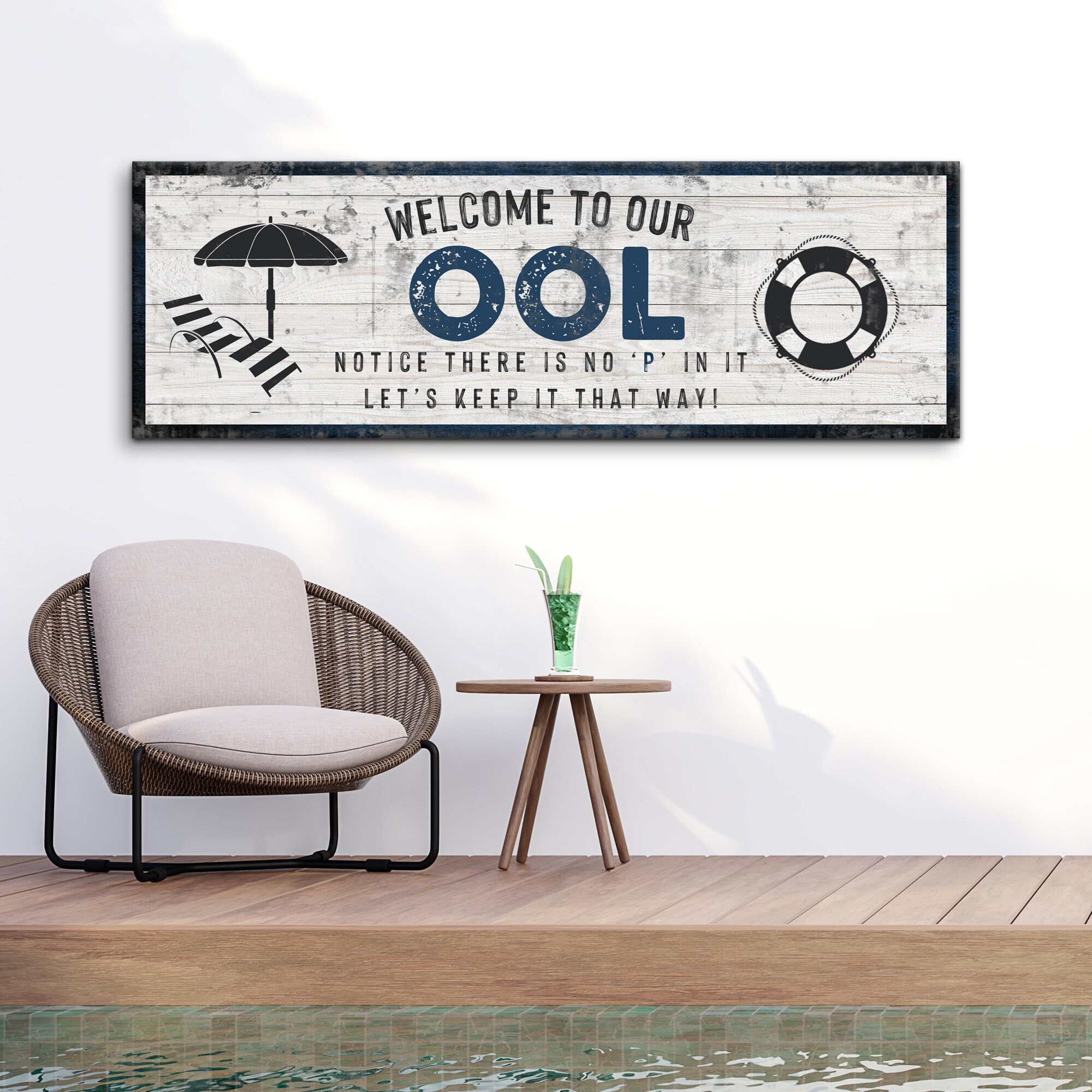 Welcome to Our Pool Sign Swimming Pool Décor Welcome Pool Sign - Etsy