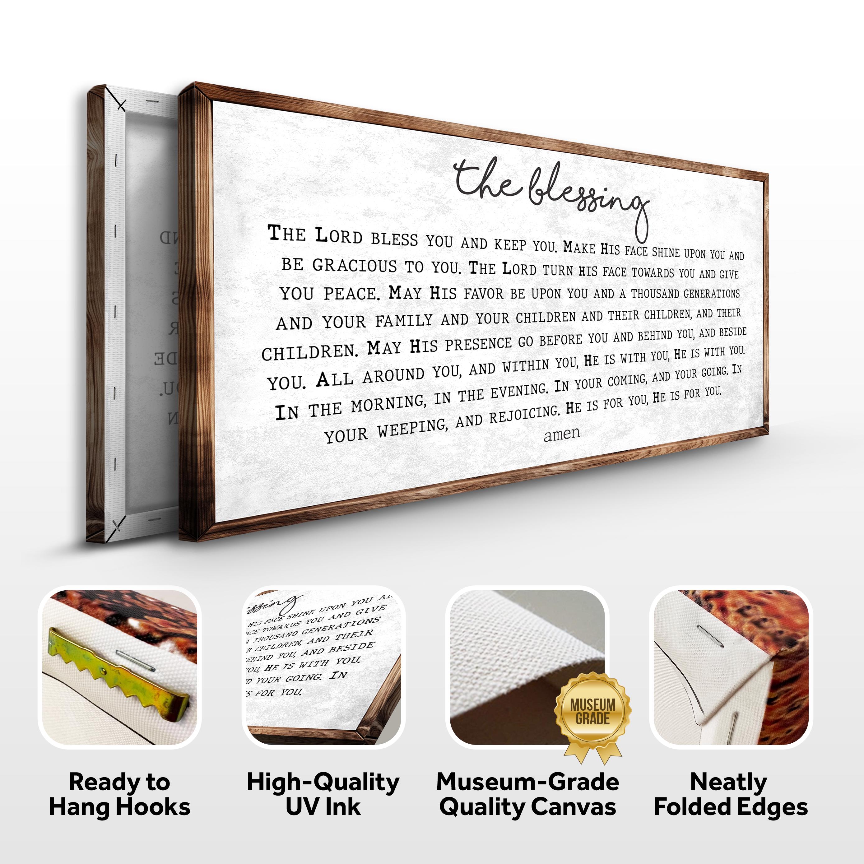 The Blessing Faith Sign | Inspirational Wall Art Canvas | Christian ...