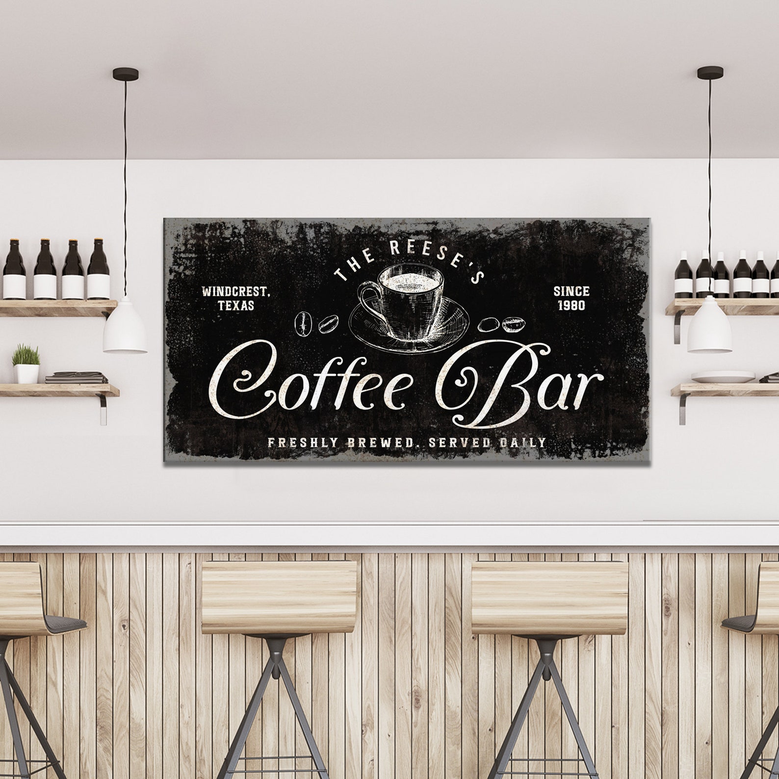 Coffee Bar Sign | Personalized Coffee Bar Decor | Coffee Sign Custom ...