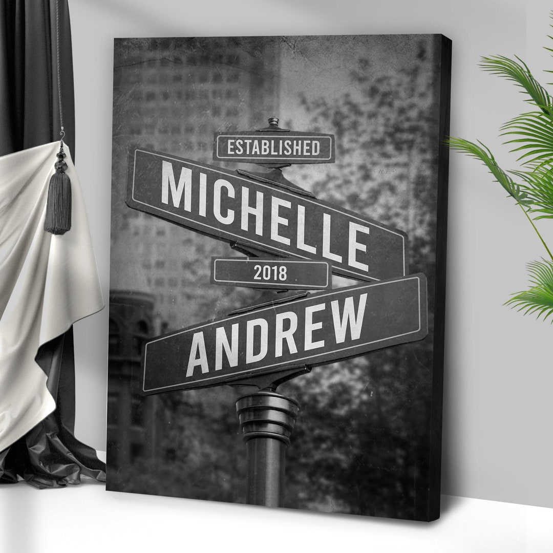 Custom Street Sign | First Anniversary Gift Wedding Signage ...