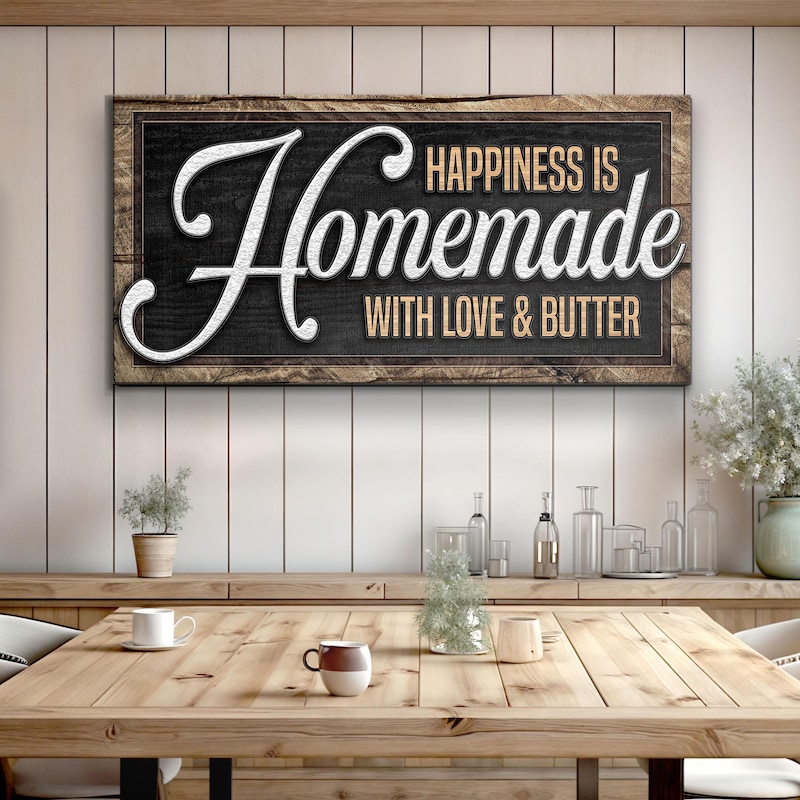 Happiness is Homemade Sign - Etsy