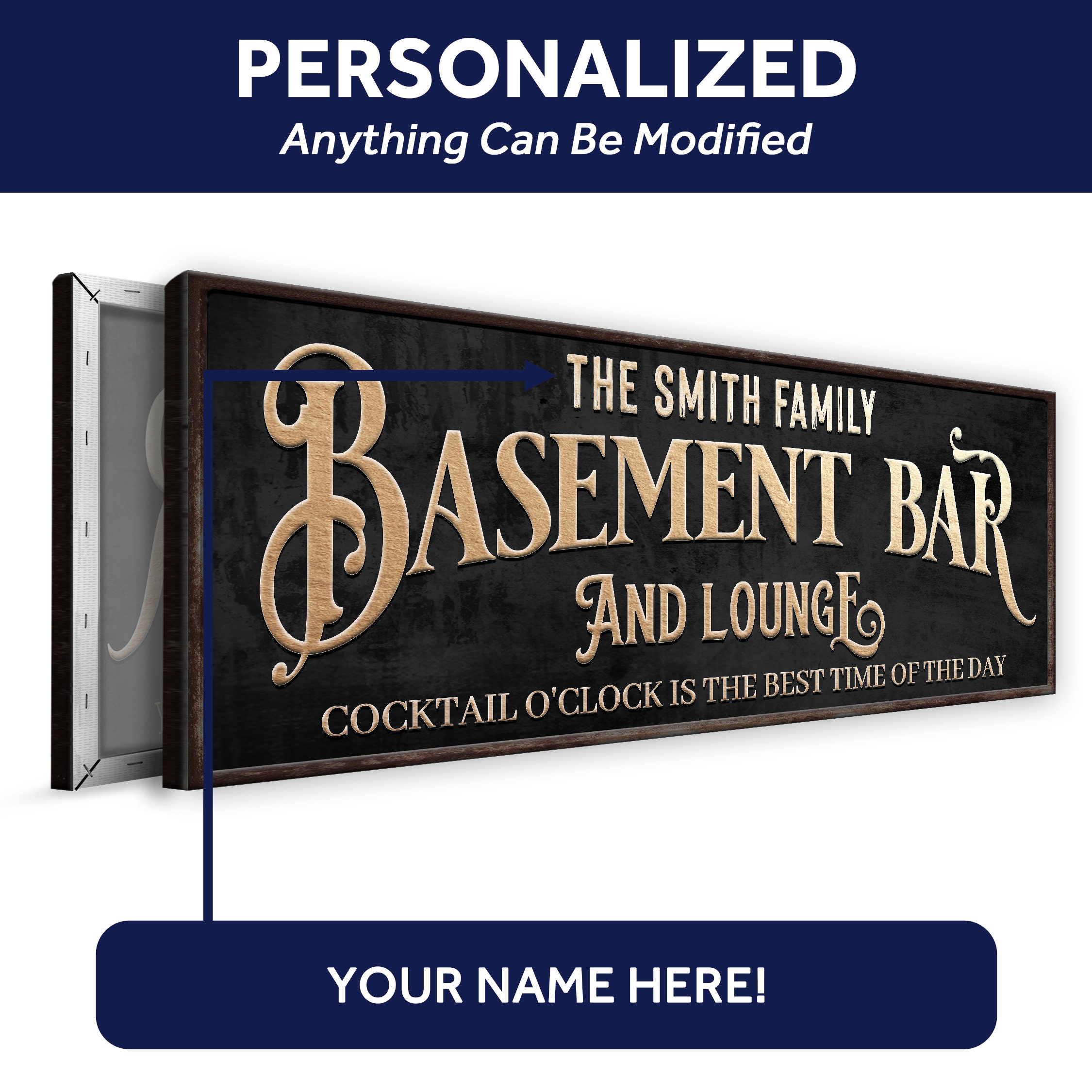 Basement Bar and Lounge Sign | Rustic Basement Bar Wall Decor | Man ...