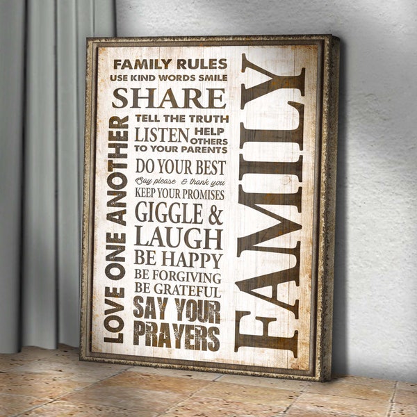 Family Values Sign - Etsy