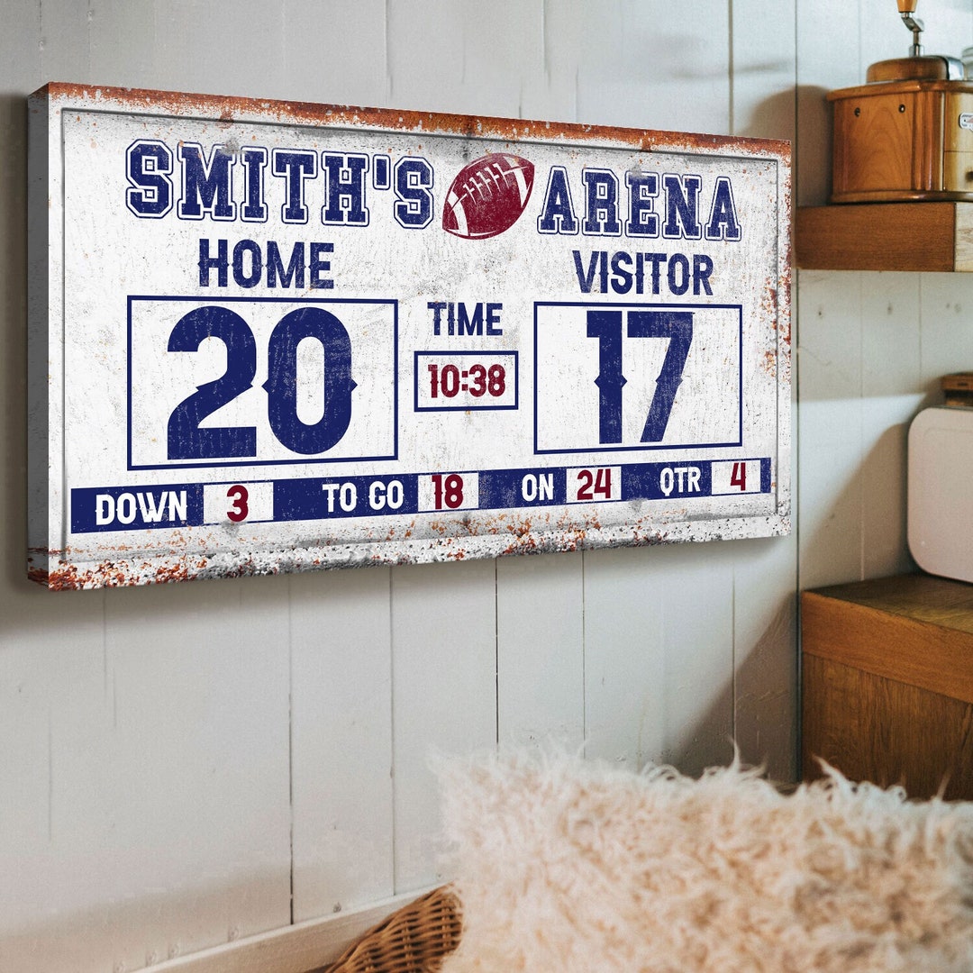 Football Scoreboard | Personalized Game Room Wall Decor | Nursery Room ...