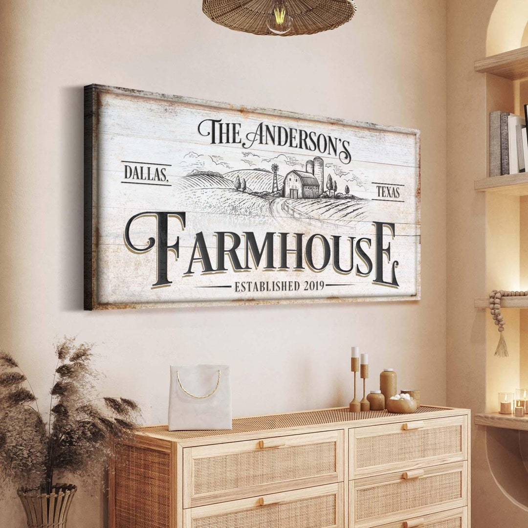 Farmhouse Wall Art | Custom Farmhouse Signs | Rustic Country Home Decor ...
