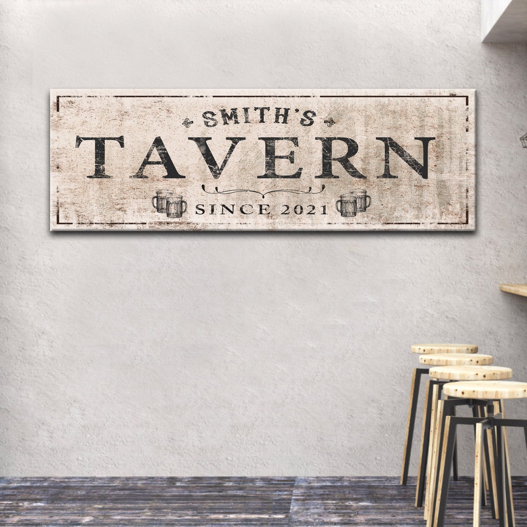 Tavern Sign | Personalized Name Tavern Sign | Custom Bar Sign Home Bar ...