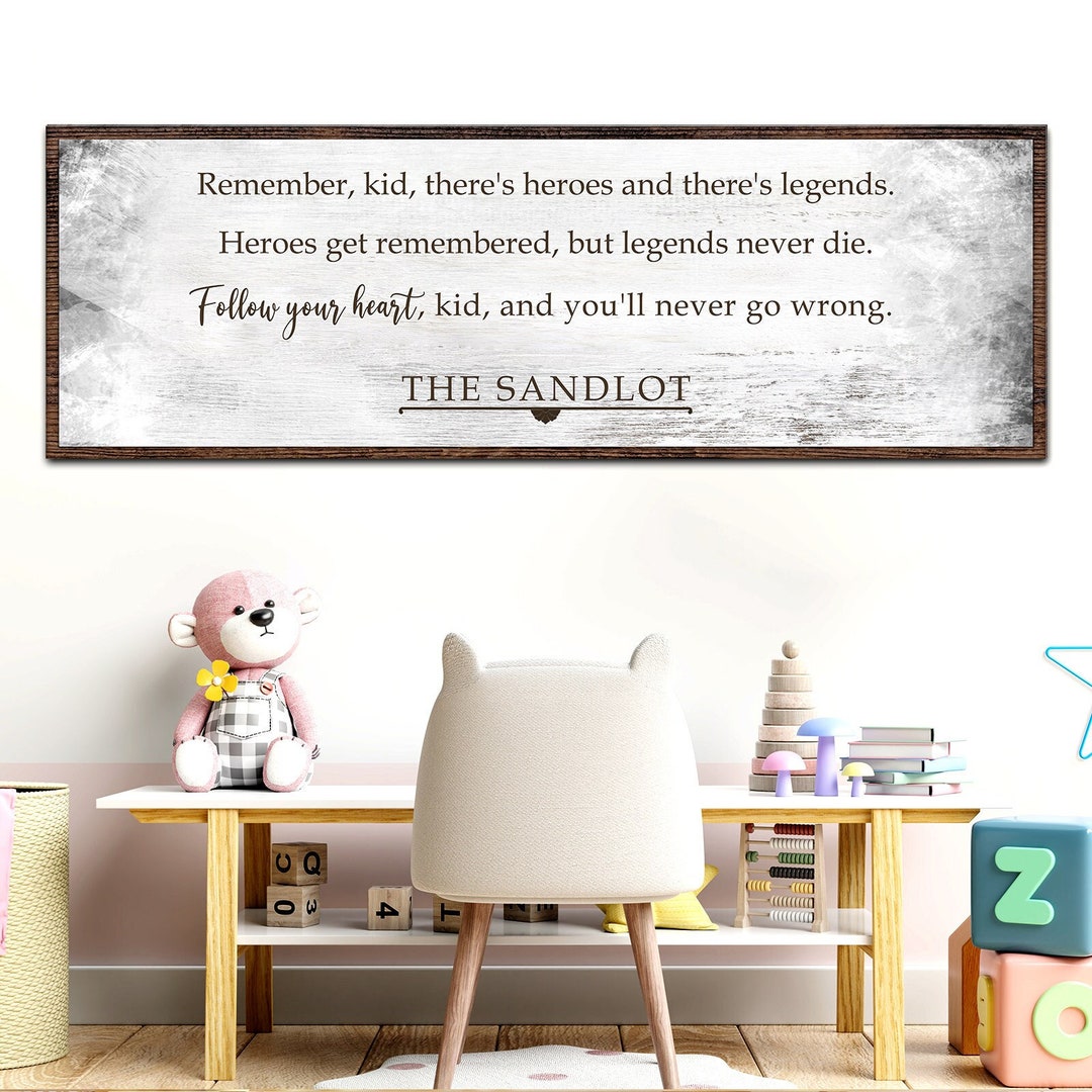 Sandlot Quote Sign | Inspirational Quotes Baseball Sign | New Baby Gift ...