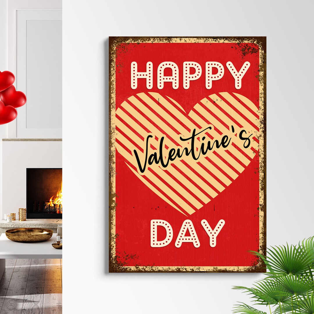 Valentine's Day Decor, Vintage Valentines Day Sign,farmhouse Valentine ...