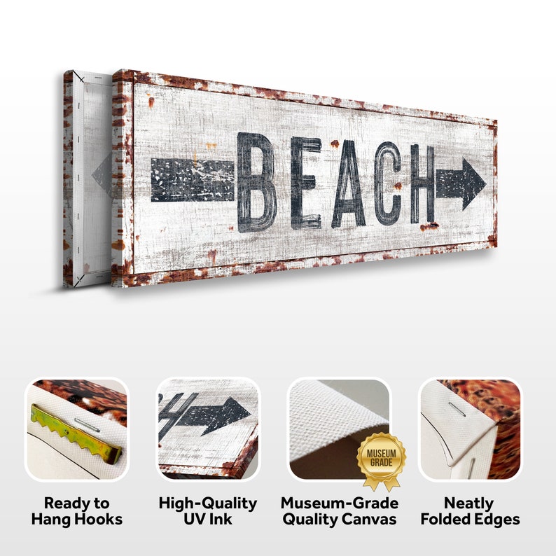 Beach Sign | Arrow Sign | Beach House Wall Decor | Beach Arrow Sign ...
