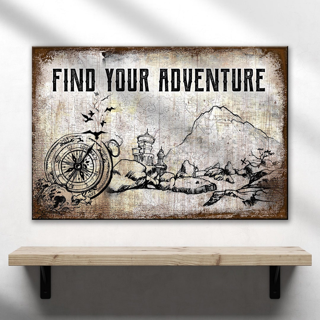 Find Your Adventure Sign Rustic Camping Signs Personalized Camping Wall ...