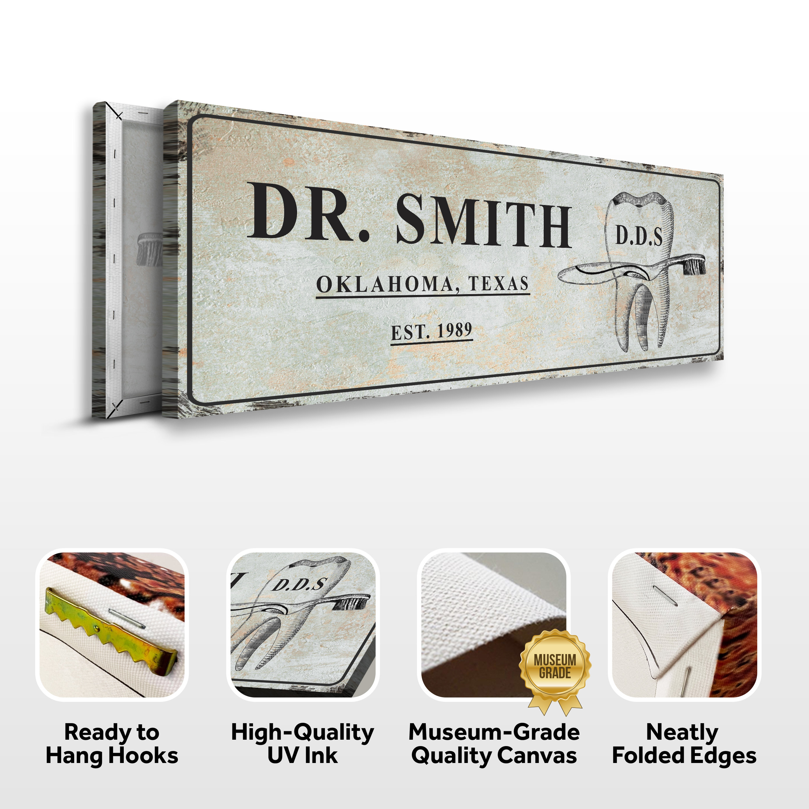 Dental Office Sign Decor | Personalized Dentist Name Sign for Wall ...