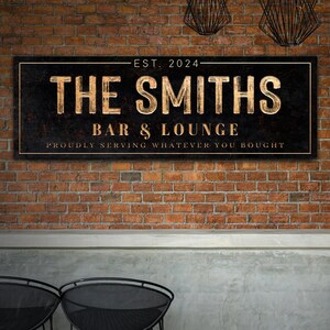 Basement Bar and Lounge Sign | Man Cave Bar Signs | Bar Sign for Home ...