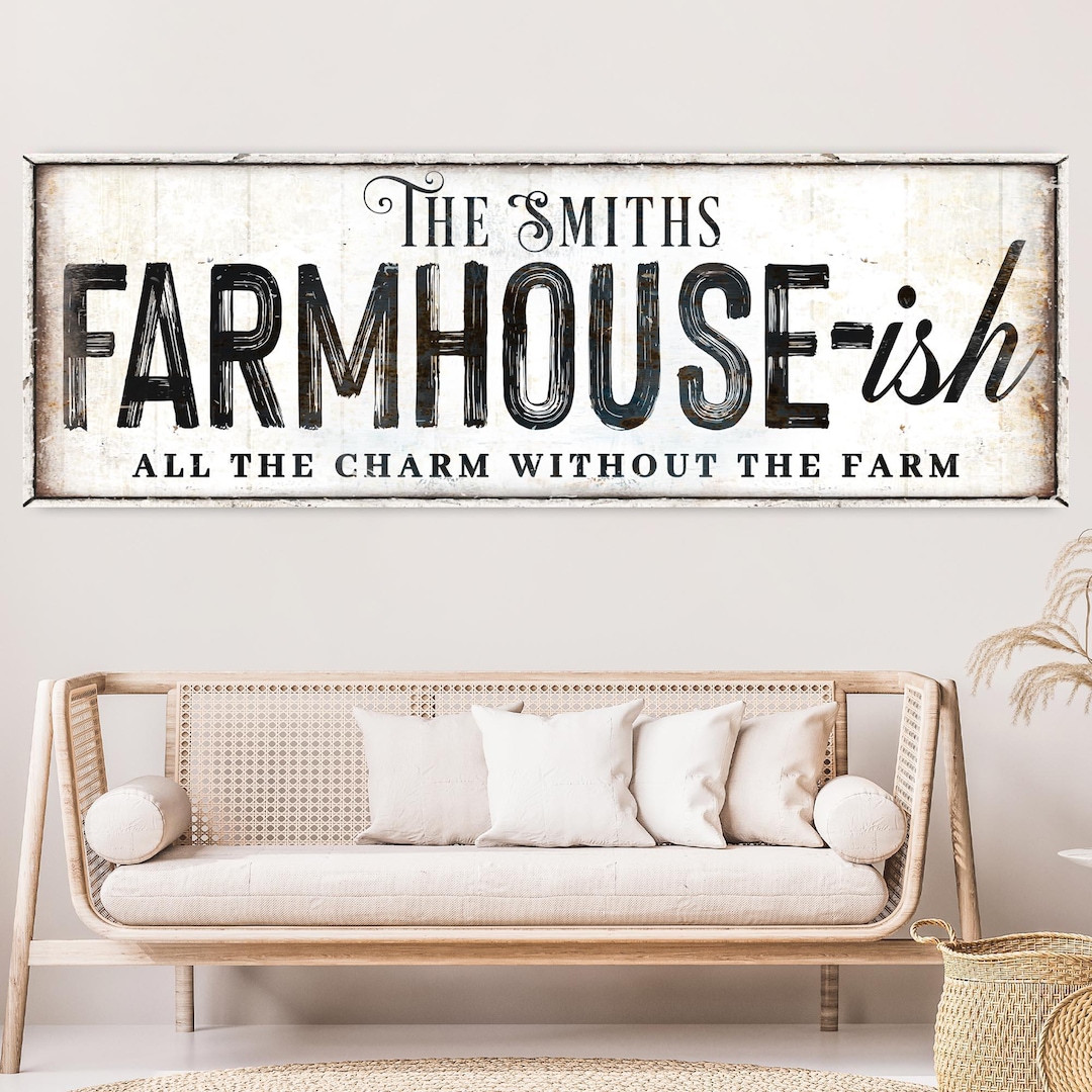 Farmhouse-ish Canvas Sign Decor | Farmhouse Wall Art | Rustic Home ...