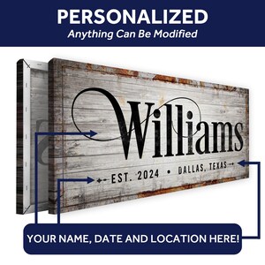 Custom Name Sign Decor | Family Name Established Sign | Personalized ...
