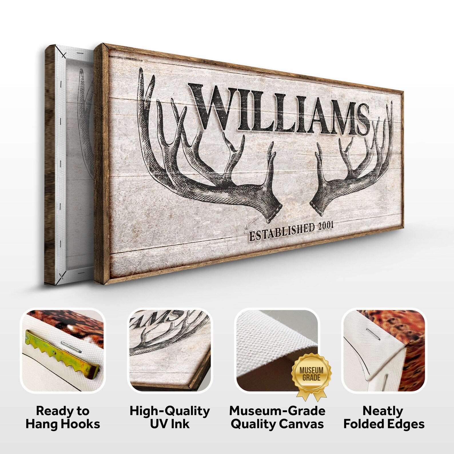 Personalized Hunting Canvas Sign | Personalized Name Sign | Hunting ...