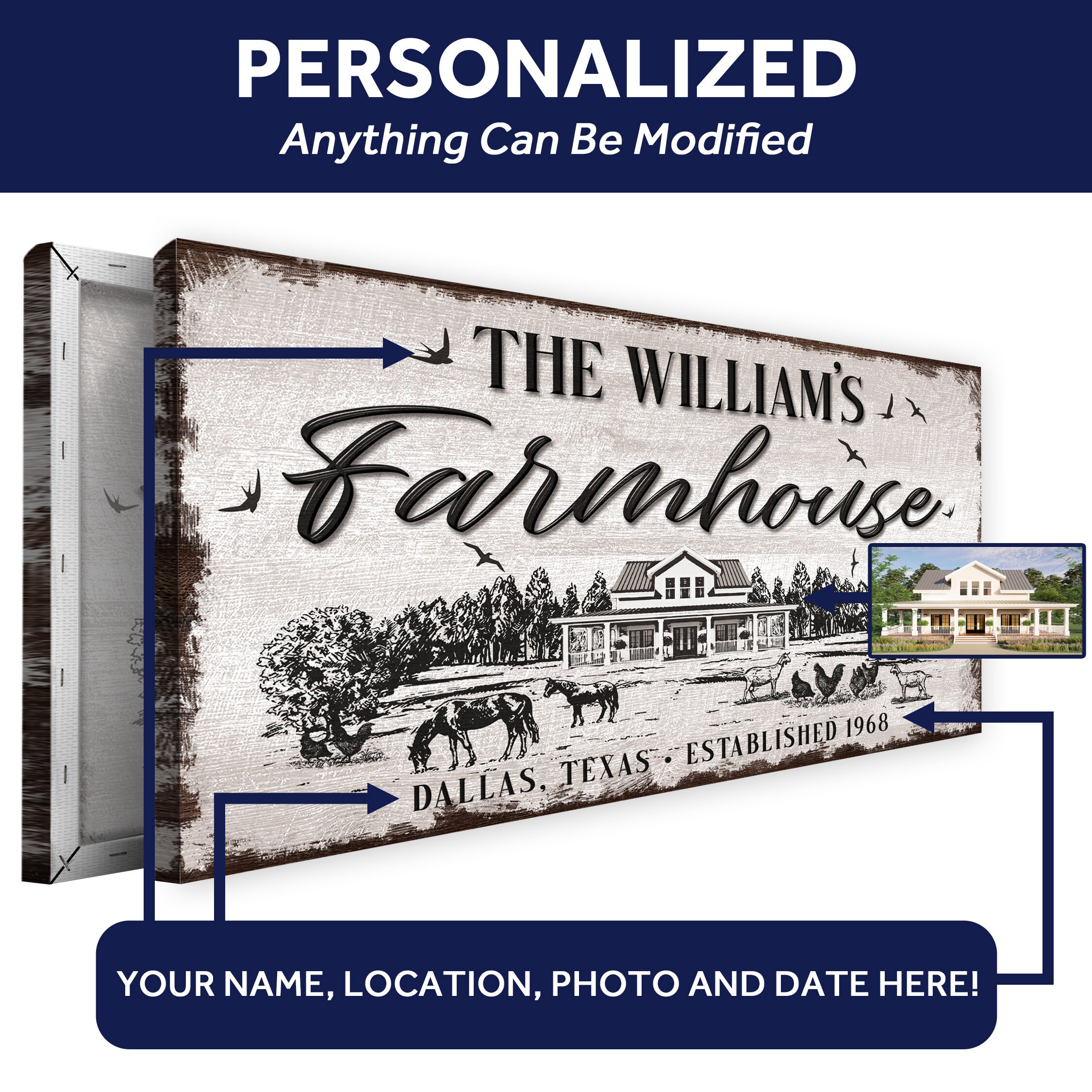 Farmhouse Decor | Farmhouse Sign | Home Decor Farmhouse | Personalized ...