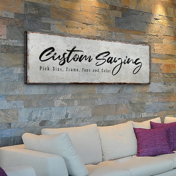 Farmhouse Custom Sign Personalized Wall Art Canvas Print - Etsy