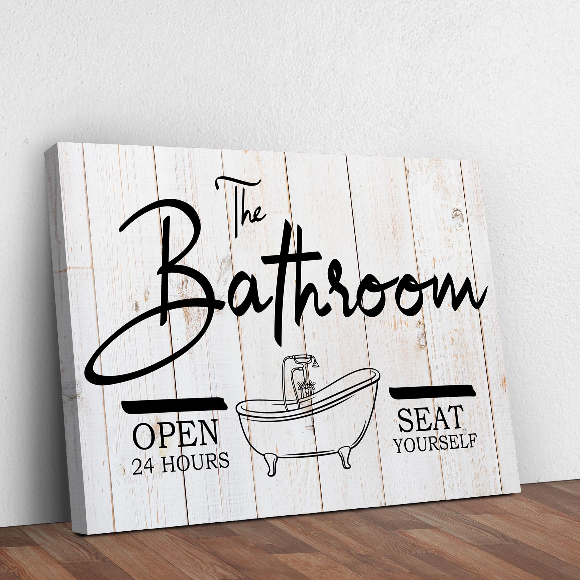 Bathroom Wall Decor | Personalized Sign Bathroom Art | Customized ...