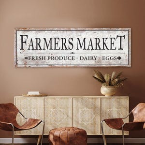Rustic Farmers Market Sign | Fall Market Sign | Personalized Kitchen ...
